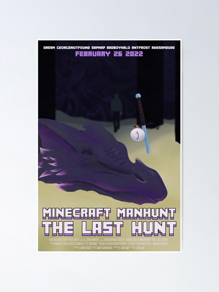"minecraft manhunt movie poster" Poster by SushisStickers | Redbubble