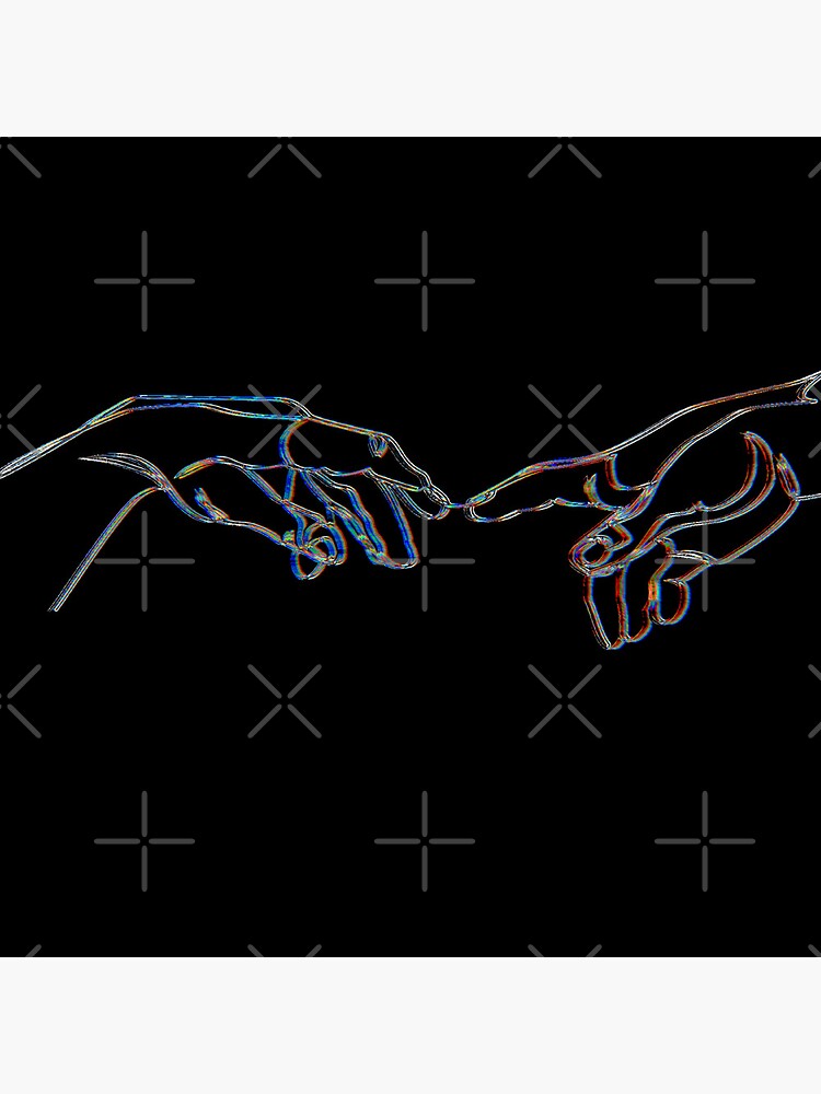 "Creation of Adam, Dark Academia, Minimalist, Line Art, Michelangelo ...