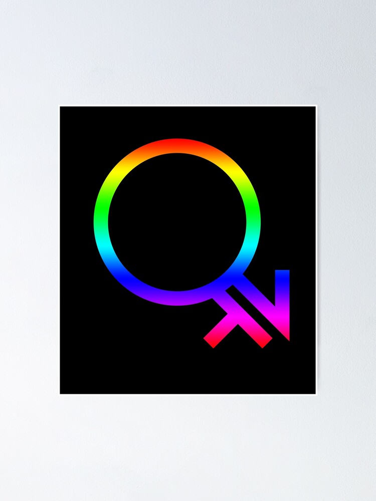"Intergender Symbol Rainbow" Poster for Sale by UntaimedGender | Redbubble