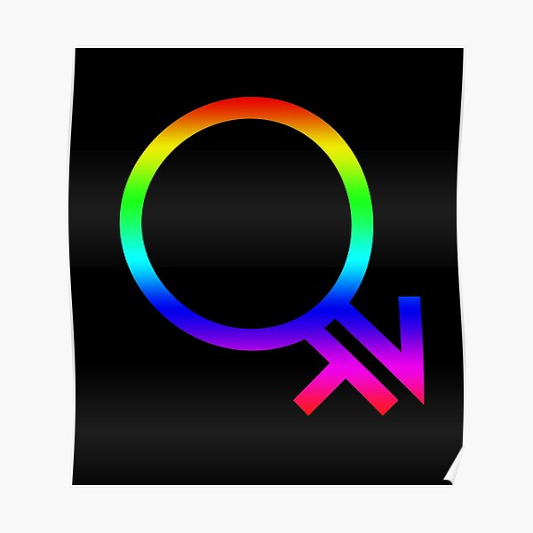 "Intergender Symbol Rainbow" Poster for Sale by UntaimedGender | Redbubble