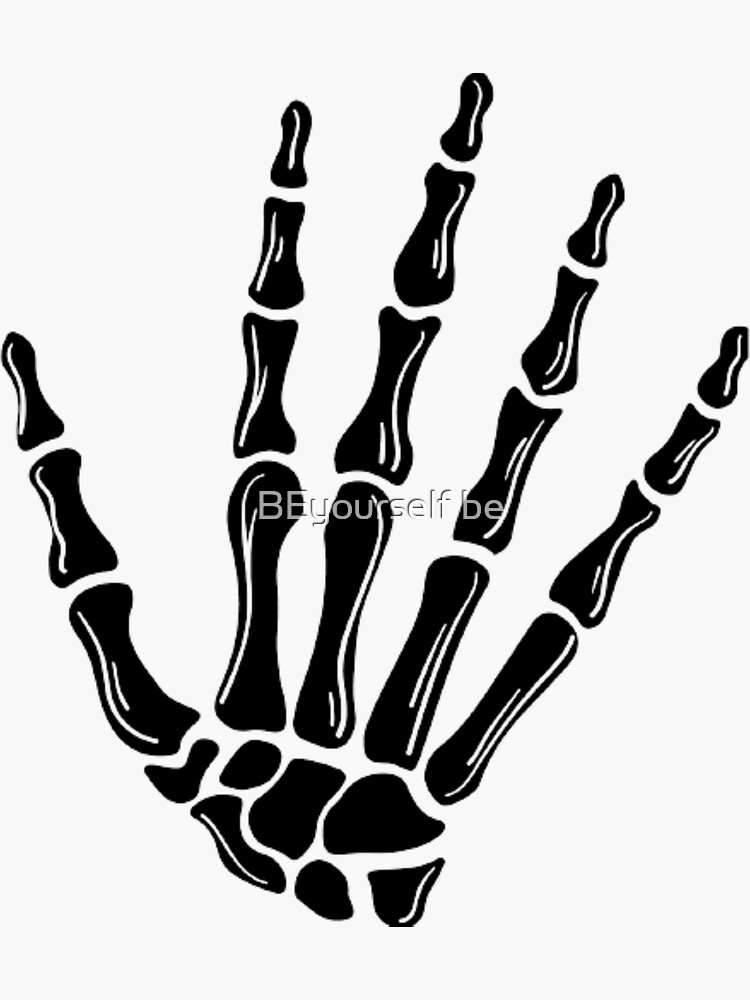 "Five Skeleton Hand Sign" Sticker by btscapricorn | Redbubble