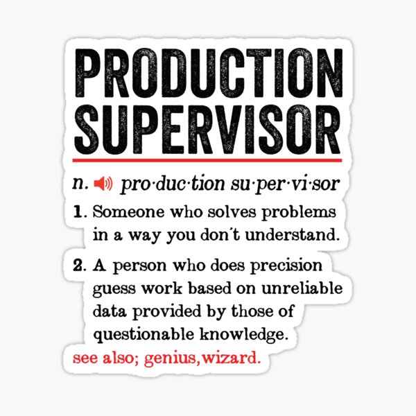 "Production Supervisor Funny Definition: Production Manager Gift ...