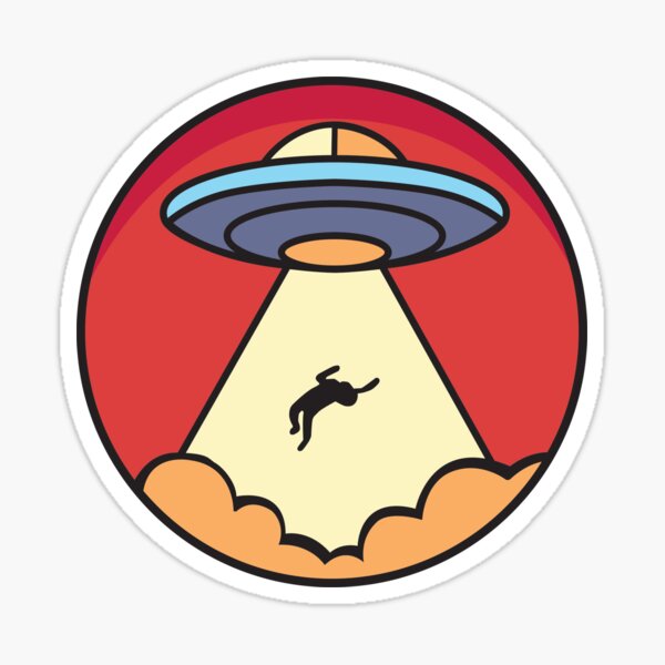 "Alien Abduction" Sticker by tommythemonk | Redbubble