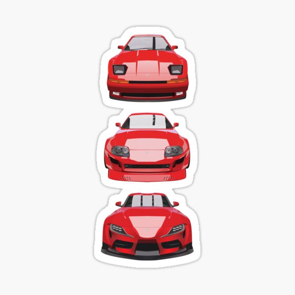 "SUPRA SERIES MK3, MK4, MK5, A70, A80, A90, TOYOTA CELICA" Sticker by ...