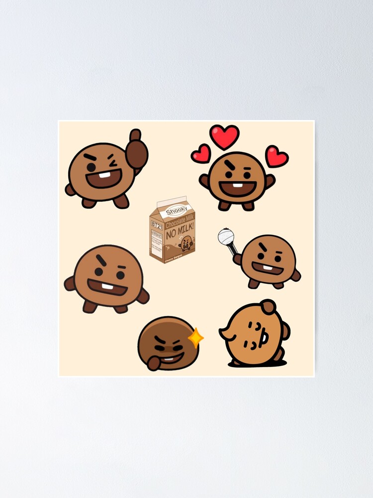 "BT21 Baby Cute SHOOKY Set" Poster for Sale by JeonDaisy | Redbubble