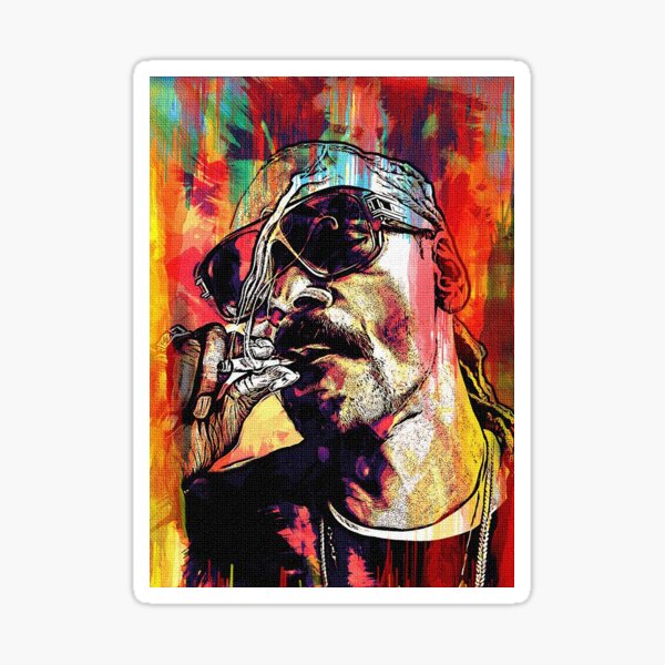 "Cool Snoop Dog is Smoking Weed drrrrr" Sticker by Chvaneliogo | Redbubble