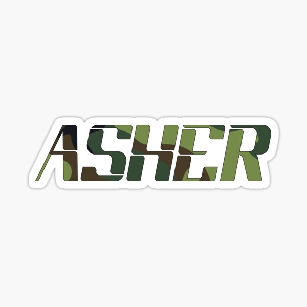 "ASHER Name III - My name is ASHER - typography name - Camo Vibe ...