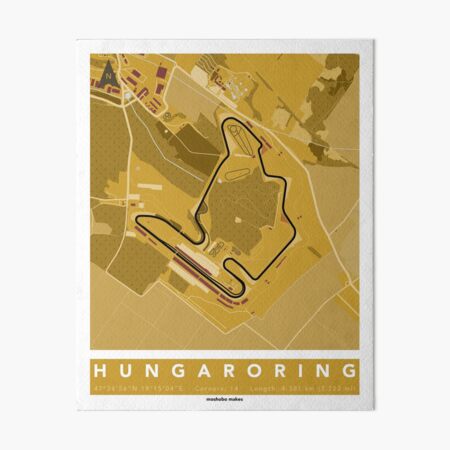 "Hungaroring | Formula 1 Poster | Track Map" Art Board Print by ...