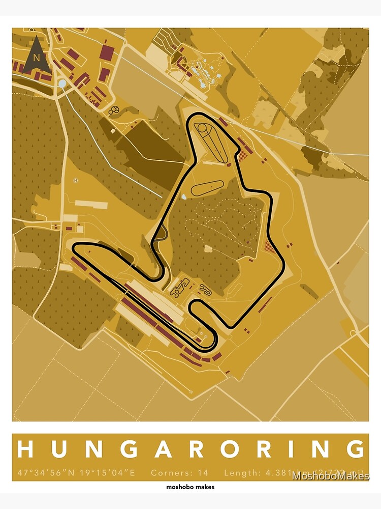 "Hungaroring | Formula 1 Poster | Track Map" Poster for Sale by ...