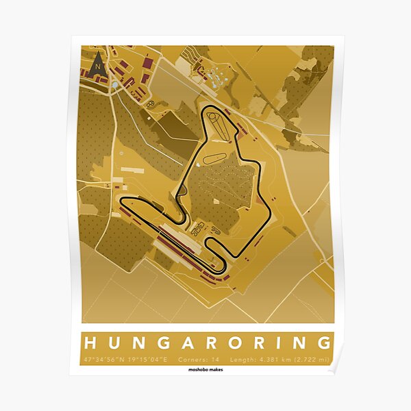"Hungaroring | Formula 1 Poster | Track Map" Poster for Sale by ...