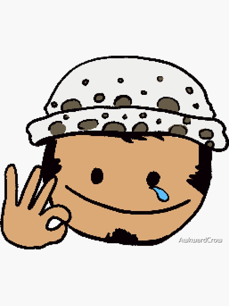 "Law emote" Sticker for Sale by AwkwardCrow | Redbubble