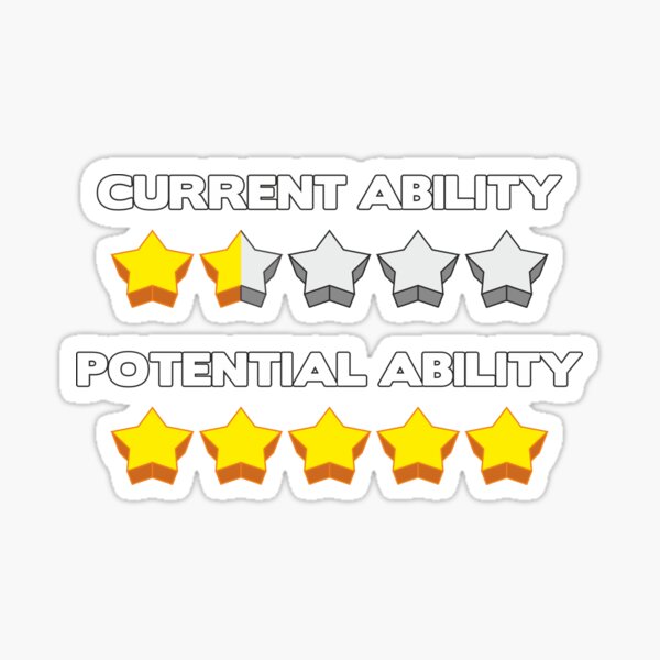 "Potential !!!!" Sticker for Sale by Gee1982 | Redbubble