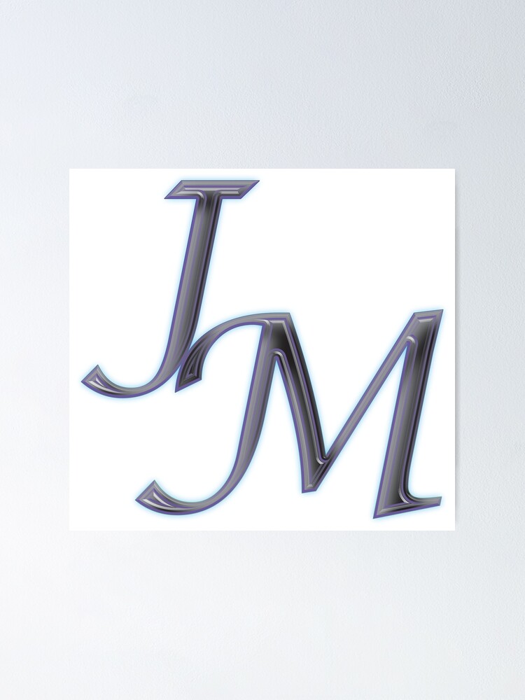 "INITIALS JM" Poster for Sale by crds2222 | Redbubble