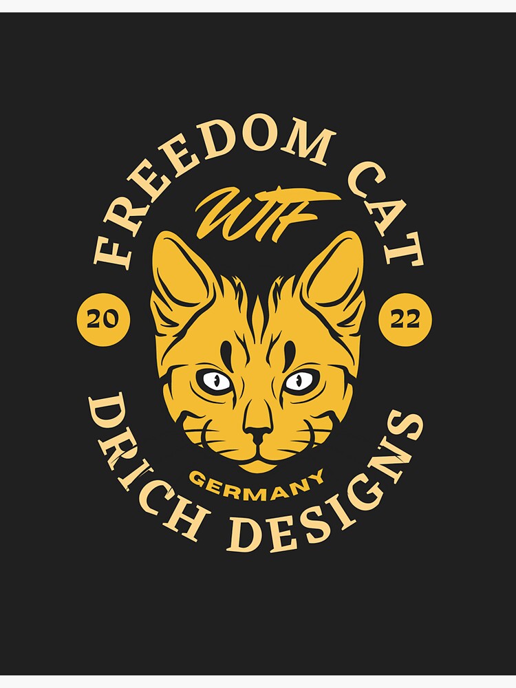 "Cat logo" Sticker for Sale by DrichDesigns | Redbubble