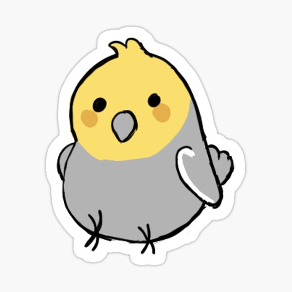 "Chibi Parakeet" Sticker for Sale by ArtemisRaven | Redbubble