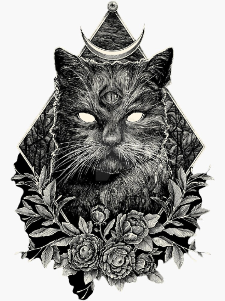 "Evil Cat" Sticker for Sale by HamzaBnr | Redbubble