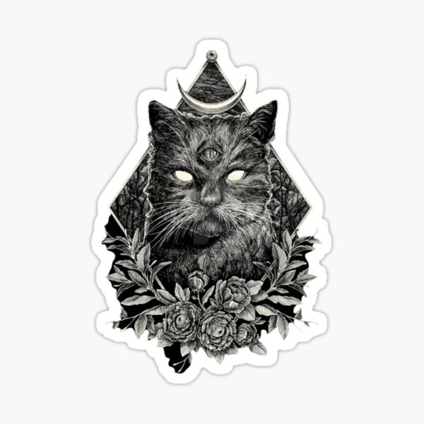 "Evil Cat" Sticker for Sale by HamzaBnr | Redbubble