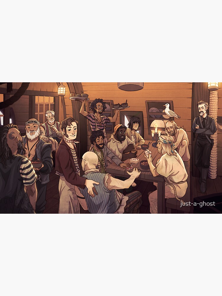 "Dinner on The Revenge" Sticker for Sale by just-a-ghost | Redbubble