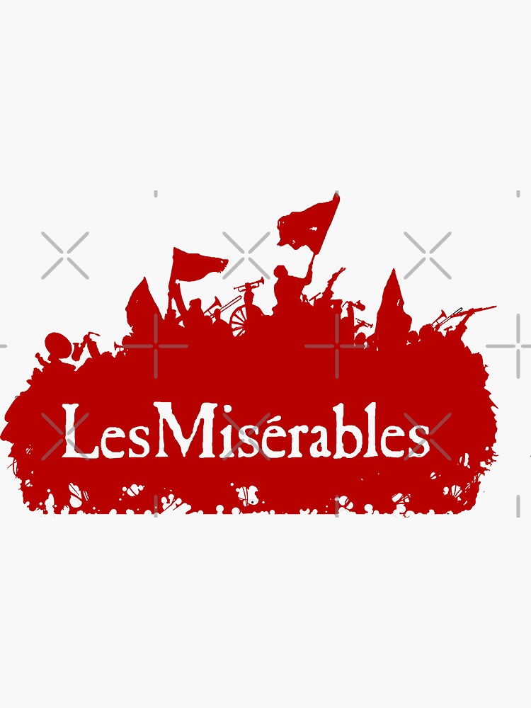 "Les Misérables Red Logo" Sticker by Leyzel | Redbubble