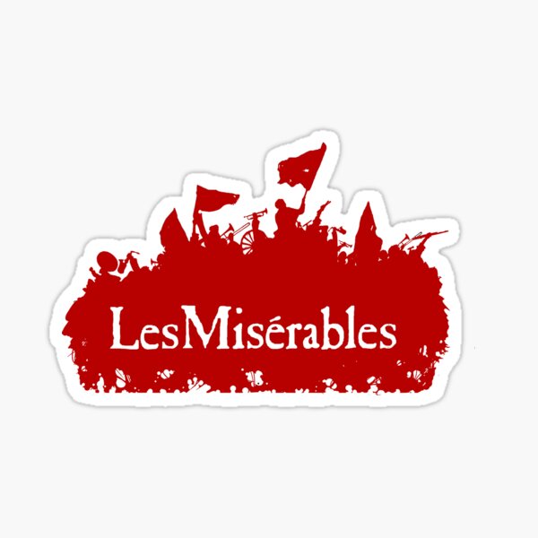 "Les Misérables Red Logo" Sticker by Leyzel | Redbubble