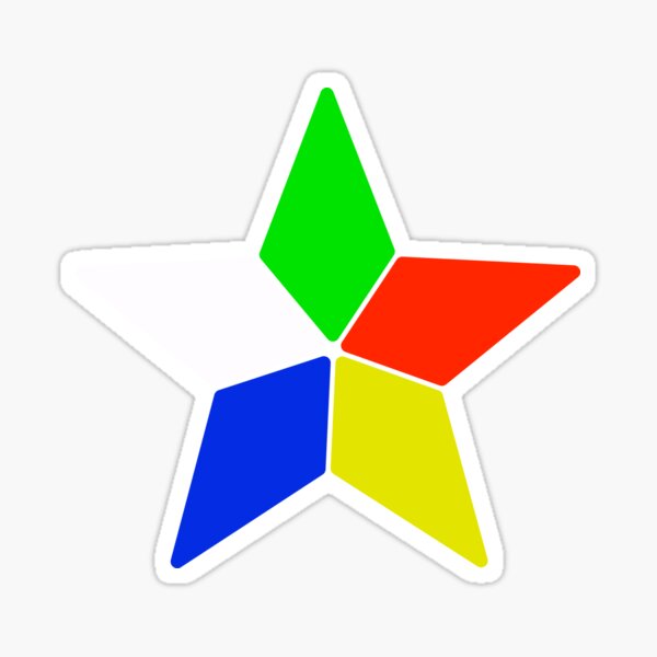 "5 colors star" Sticker for Sale by Typoindia29 | Redbubble