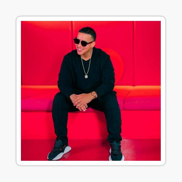 "Daddy Yankee red and black" Sticker by Gabs0900 | Redbubble