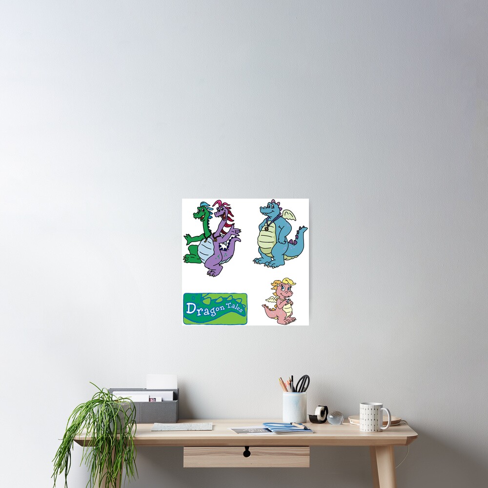 Dragon Tales Logo Zak Wheezie Ord Cassie Combo Pack Poster For Sale By Ethereal Enigma