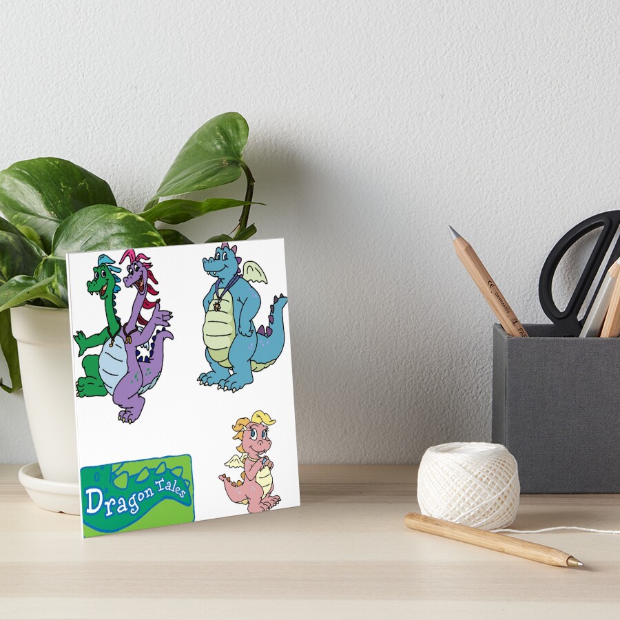Dragon Tales Logo Zak Wheezie Ord Cassie Combo Pack Art Board Print By Ethereal Enigma