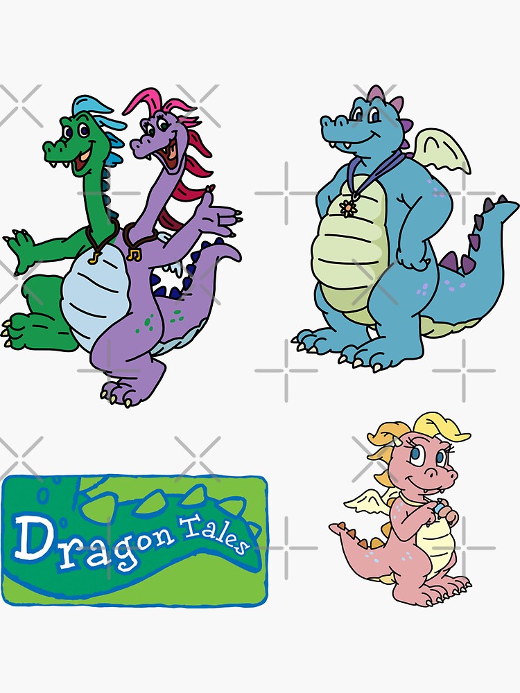 "Dragon Tales Logo, Zak, Wheezie, Ord, Cassie, Combo Pack" Sticker for Sale by Ethereal-Enigma ...