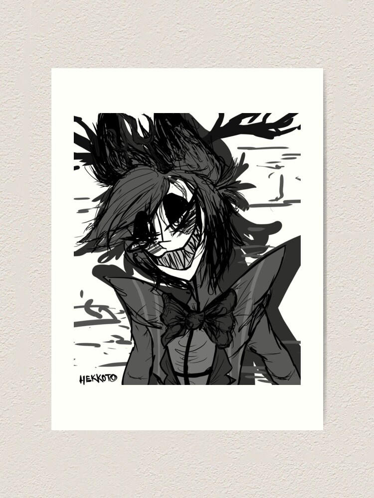 "Alastor, Radio demon, cartoon character, evil edgy monster" Art Print ...