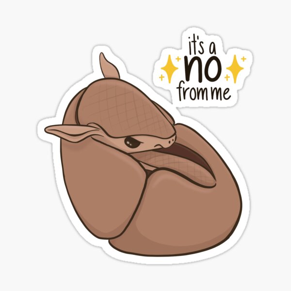 "Angry Armadillo" Sticker by sillygeorge | Redbubble