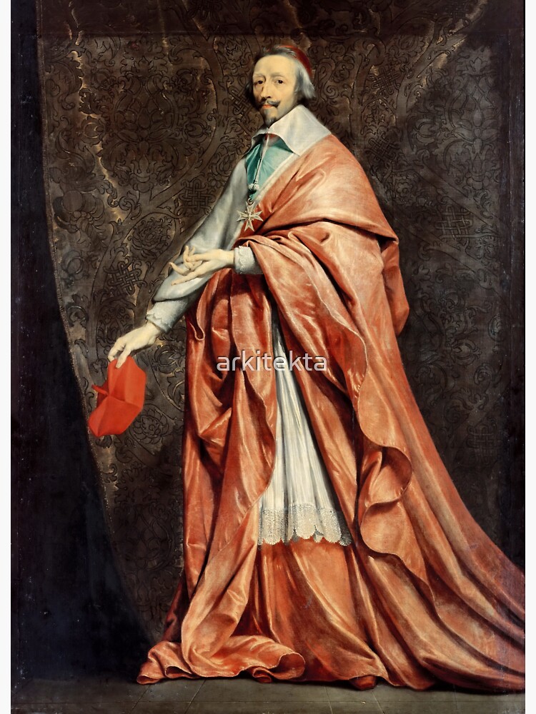 "Portrait of Cardinal Richelieu by Philippe de Champaigne" Sticker for ...