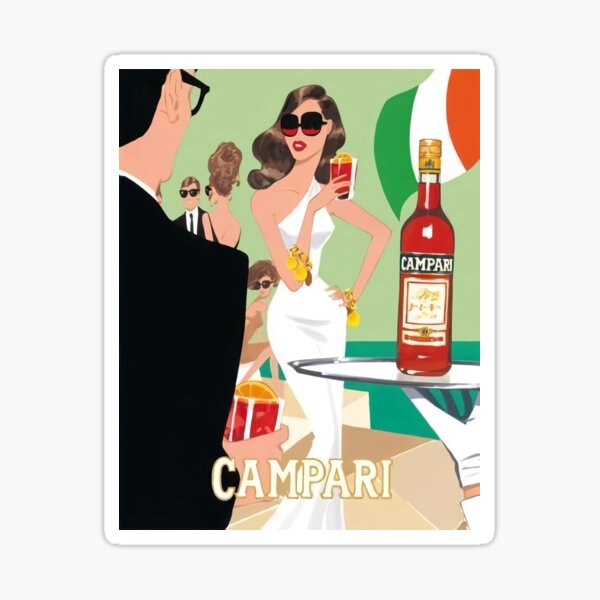 "Campari Vintage" Sticker by davidrj7 | Redbubble
