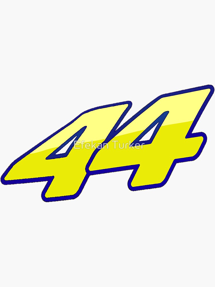 "44 Lewis hamilton race number" Sticker by EfekanT | Redbubble