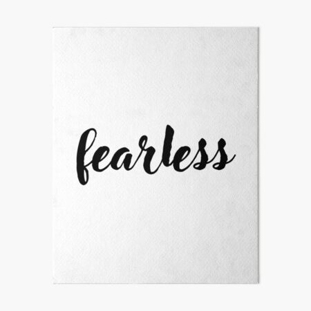"Fearless - Handwritten Word In Cursive" Art Board Print for Sale by ...