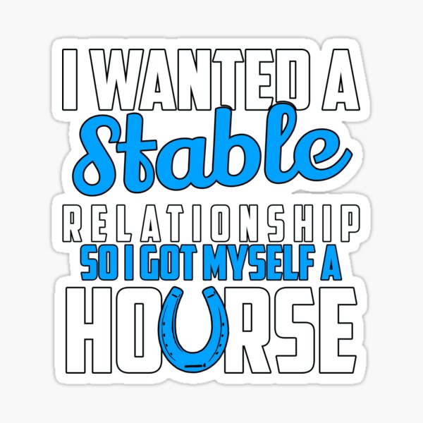 "Funny Sarcastic Saying I Wanted A Stable Relationship " Sticker for ...