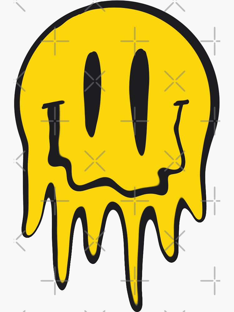 "Drippy smiley face" Sticker for Sale by Jjsc044 | Redbubble
