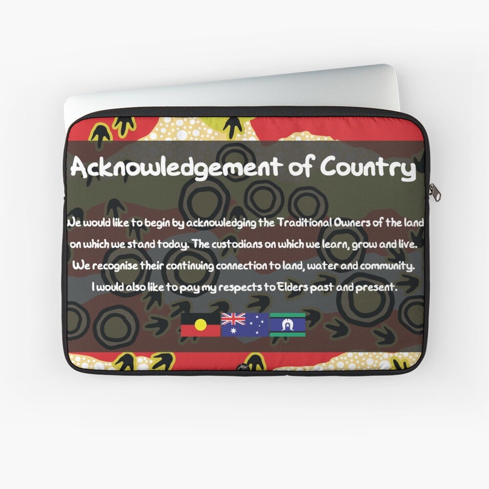 "Acknowledgement of Country - Authentic Aboriginal Art" Sticker for ...