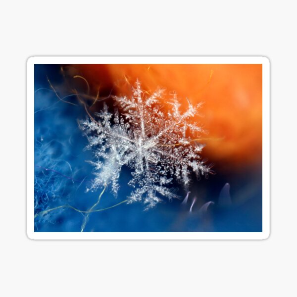 "Snowflake - Orange and Navy Blue" Sticker for Sale by SJMexplores ...