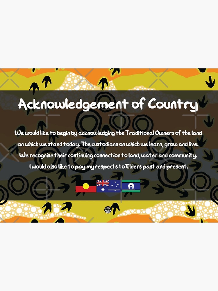 "Acknowledgement of Country - Authentic Aboriginal Art" Art Print for ...