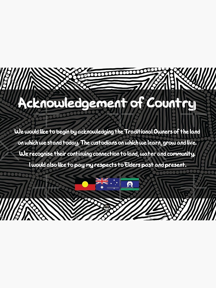 "Acknowledgement of Country - Authentic Aboriginal Art" Art Print for ...