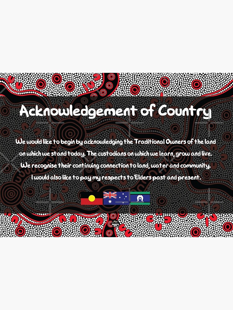 "Acknowledgement of Country - Authentic Aboriginal Art" Poster for Sale ...