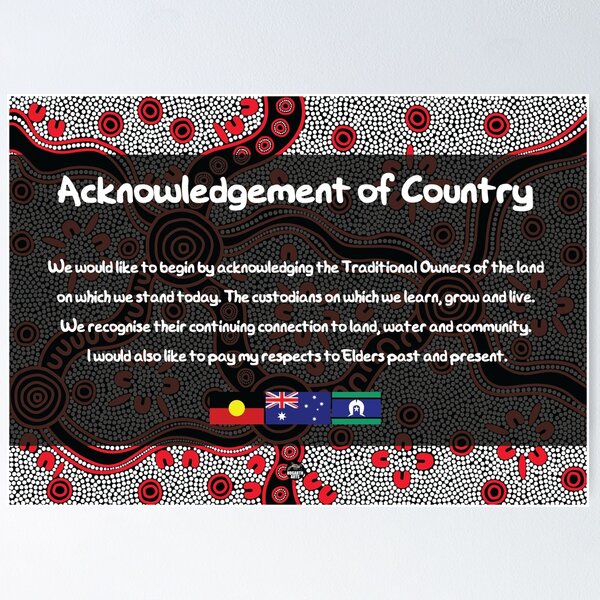 "Acknowledgement of Country - Authentic Aboriginal Art" Poster for Sale ...
