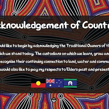 "Acknowledgement of Country - Authentic Aboriginal Art" Art Print for ...