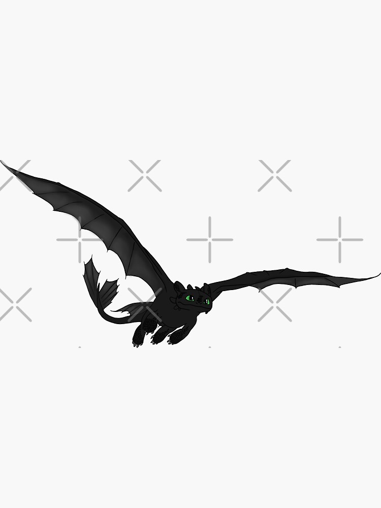 "Toothless Digital Art Design" Sticker by TheSimpleEdge | Redbubble