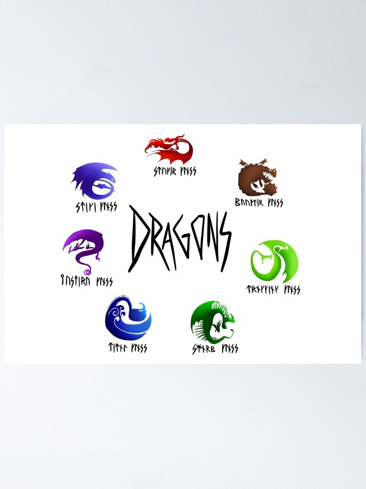 "HTTYD Dragon Classifications" Poster for Sale by TheSimpleEdge | Redbubble