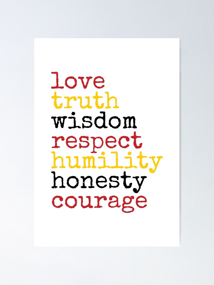 "Love Truth Wisdom Respect Humility Honesty Courage WAWEZHI CANADA ...