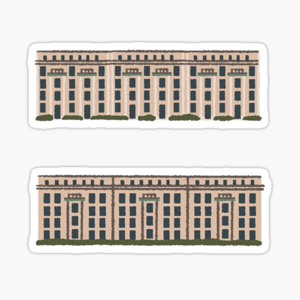 "MIT East Campus Dorm" Sticker by WrenInFlight | Redbubble