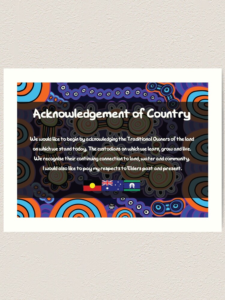 "Acknowledgement of Country - Authentic Aboriginal Art" Art Print by ...