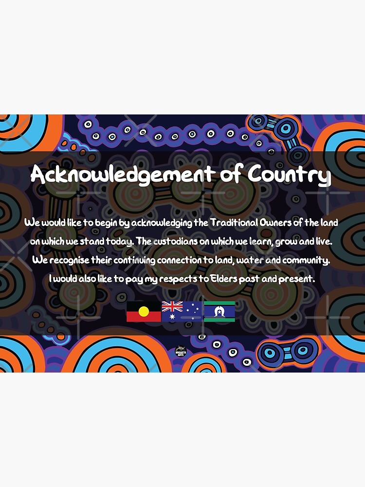 "Acknowledgement of Country - Authentic Aboriginal Art" Art Print by ...